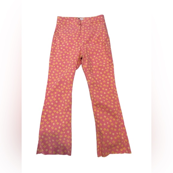 Zara | Pants & Jumpsuits | Nwt Mini Crop Flare Pants Floral Trendy ...